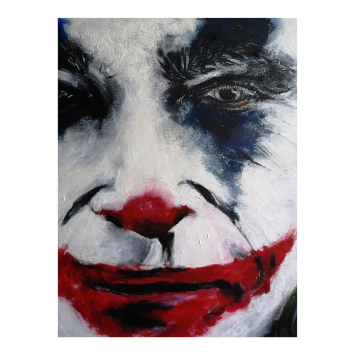 Face Art Abstract Clown Painting Large Canvas Art Hand - Etsy