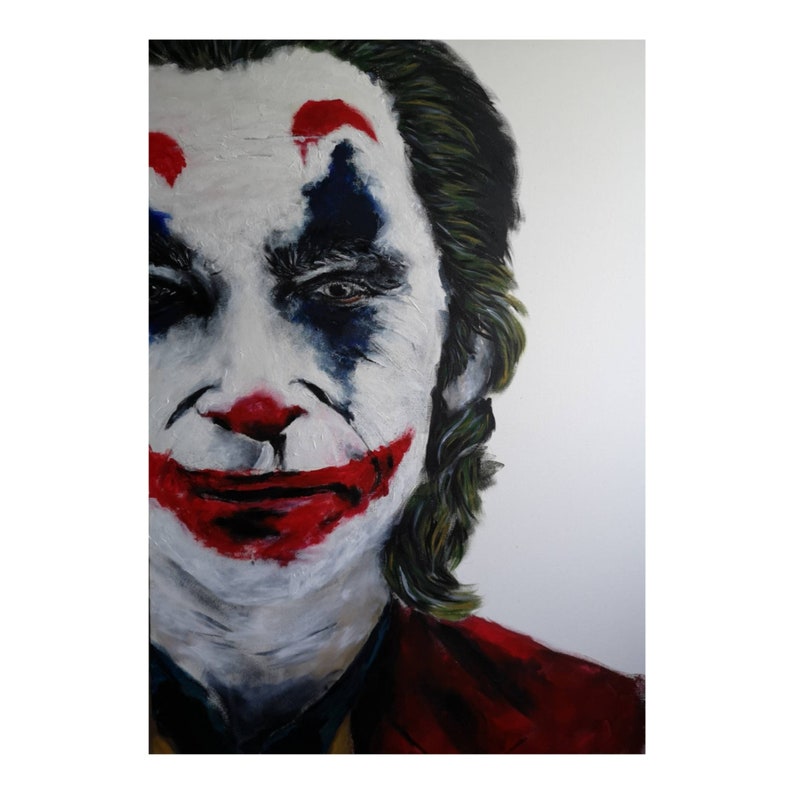 Face Art Abstract Clown Painting Large Canvas Art Hand - Etsy