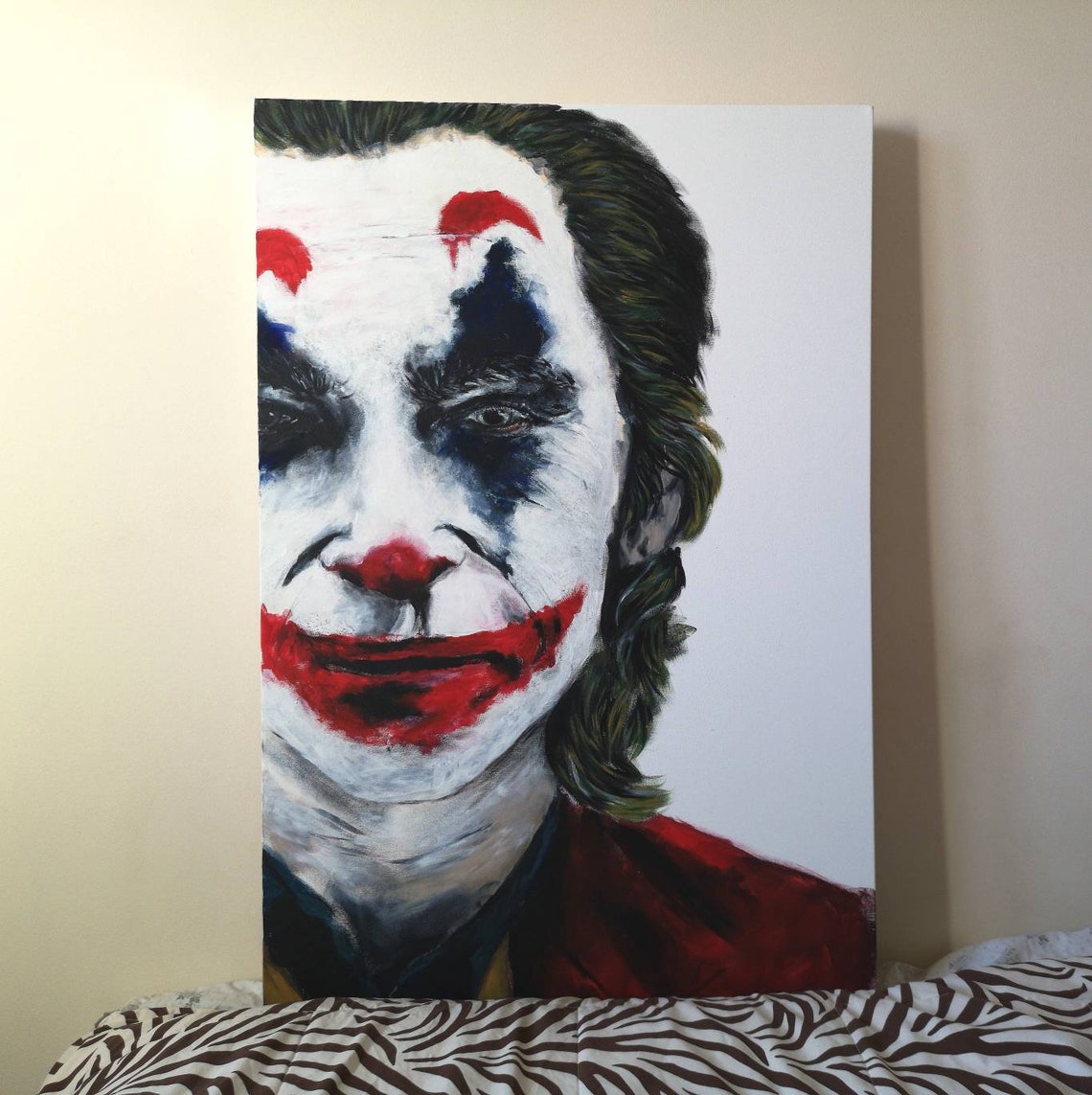 Face Art Abstract Clown Painting Large Canvas Art Hand - Etsy