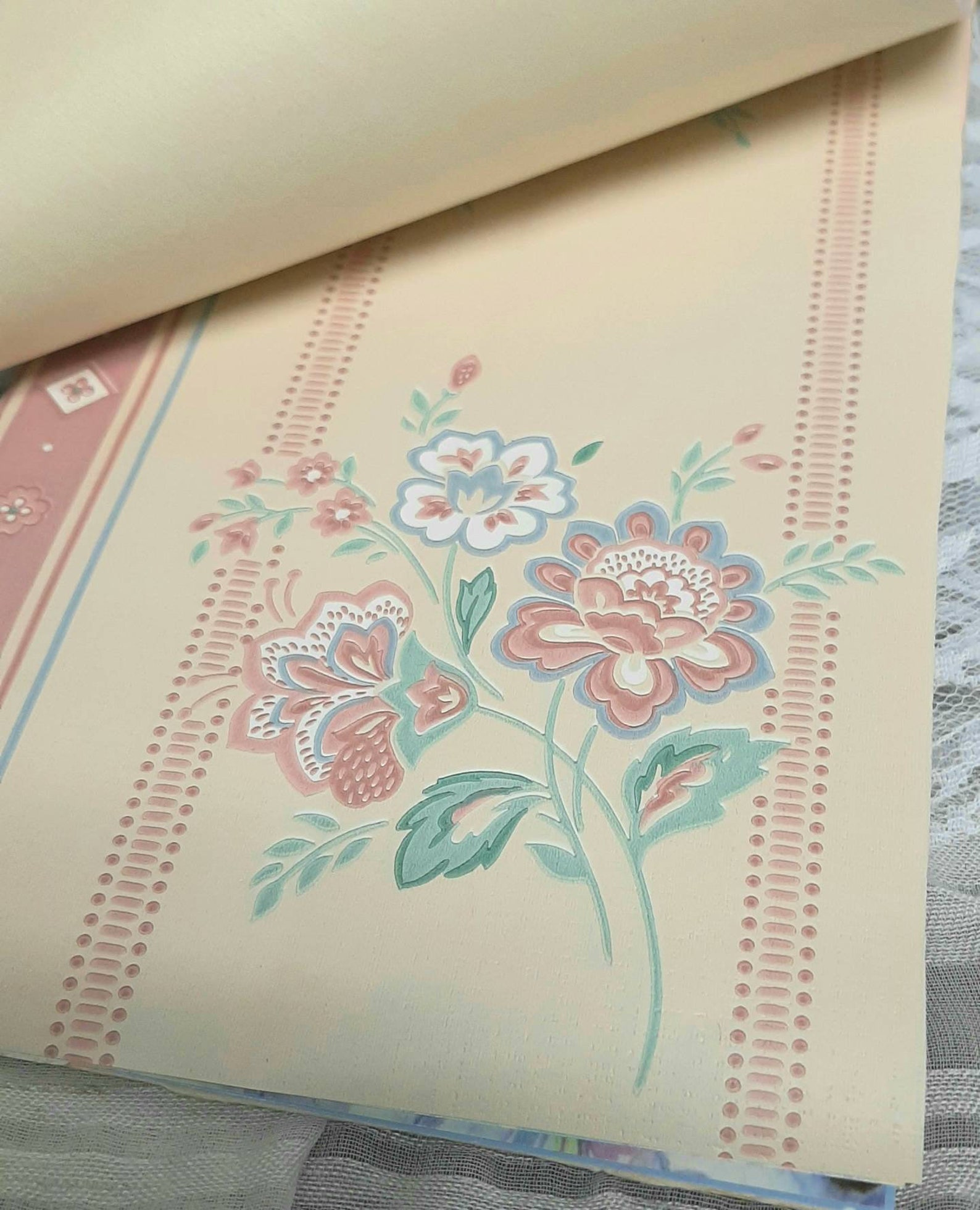 Bundle of Vintage Papers/ Wallpaper and Wrapping Paper -baby - Etsy