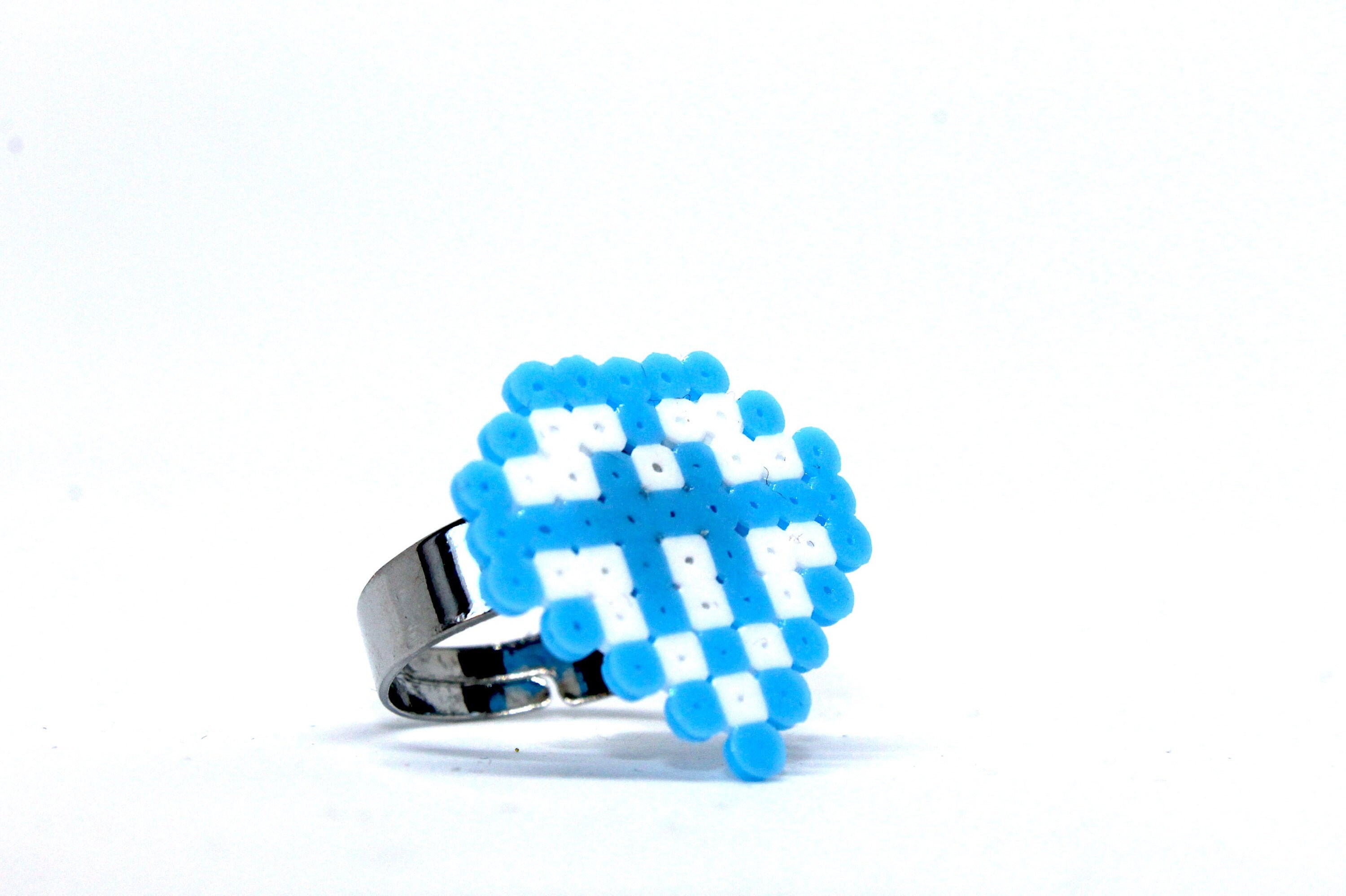 Pearl Ring Pixel Art Geek Hama Mini Ring Rings - Etsy