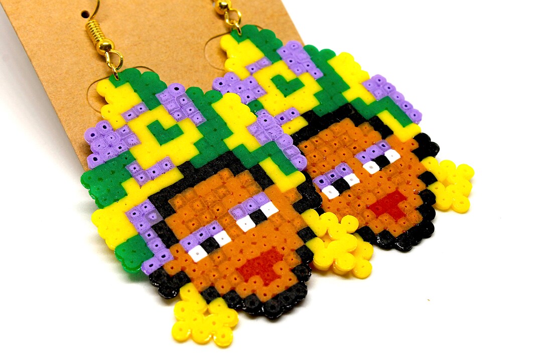 Pearls - Pixel Art - Hama Mini - Geek - Fancy - Earrings - "exotic ...