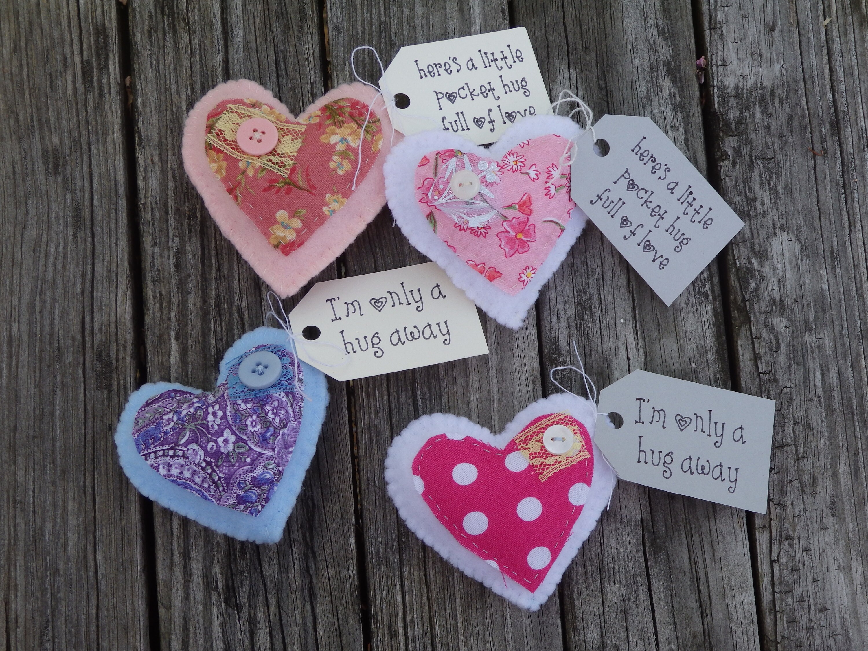 Pocket Hug Heart Felt Heart Pocket Heart Gift Handmade - Etsy