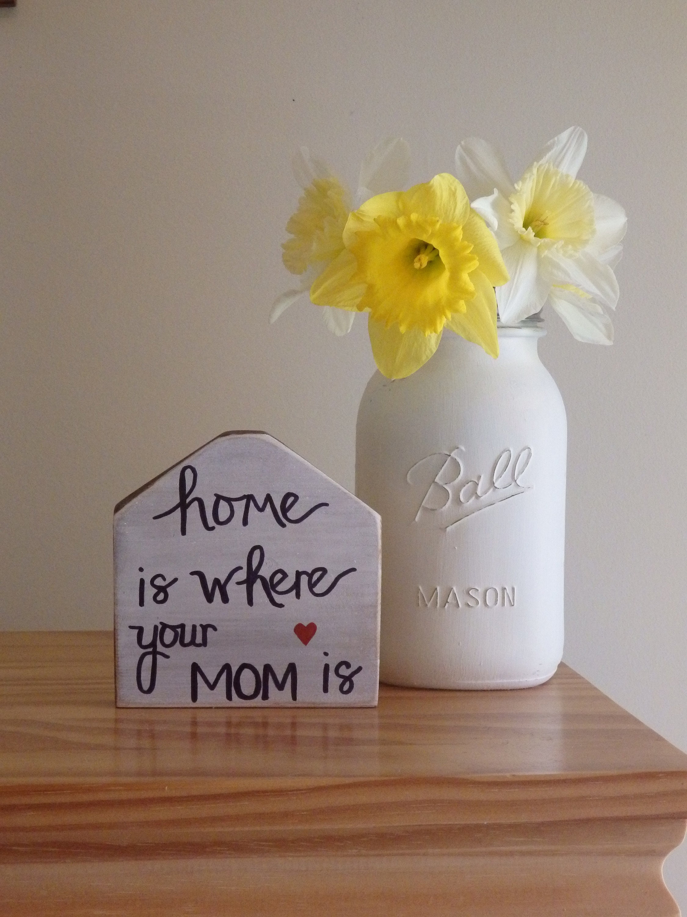 Home is Where Your Mom Is Wooden Sign Mother's Day Gift - Etsy