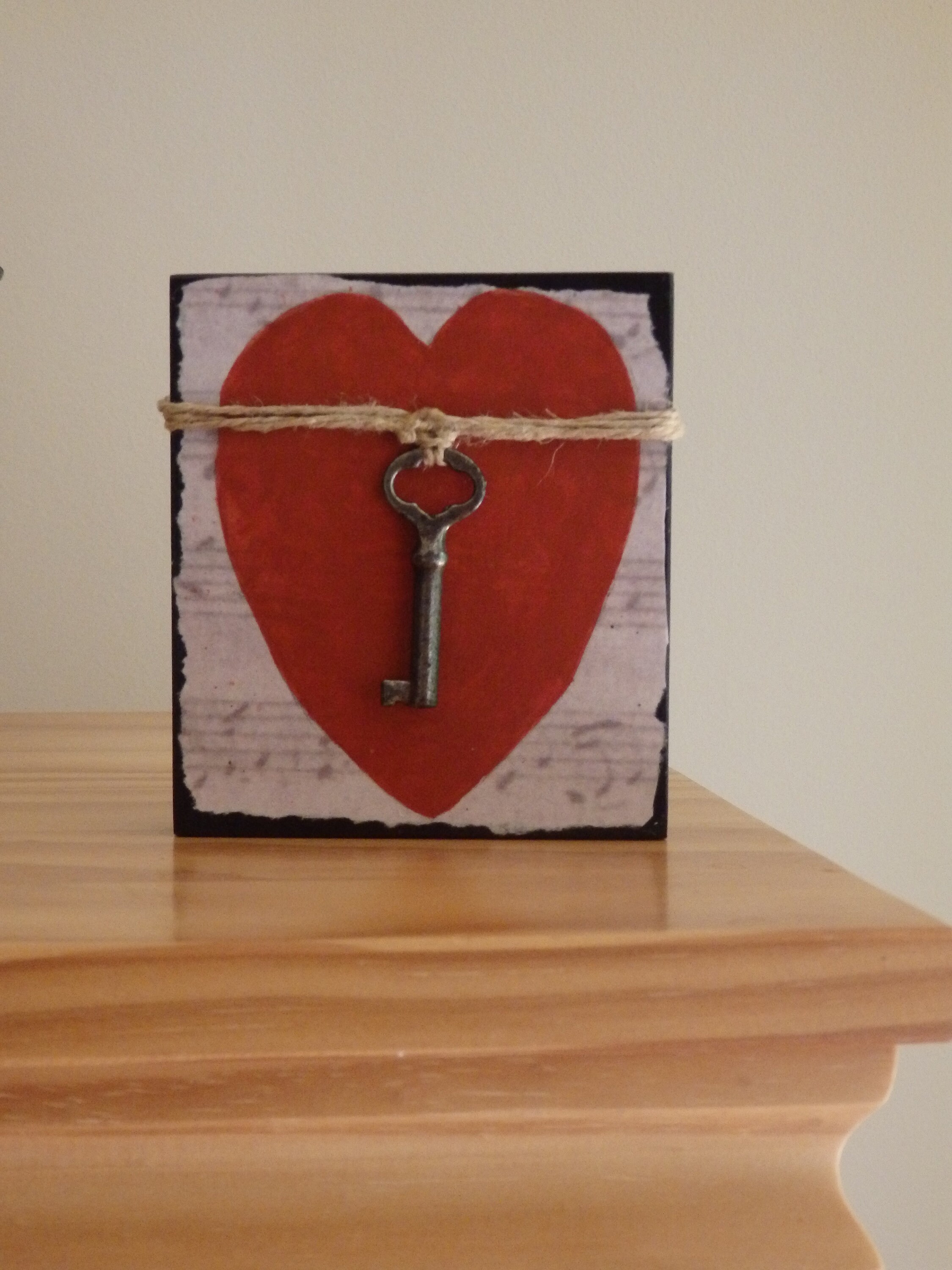 Key to My Heart Wooden Sign Antique Skeleton Key Art Home - Etsy