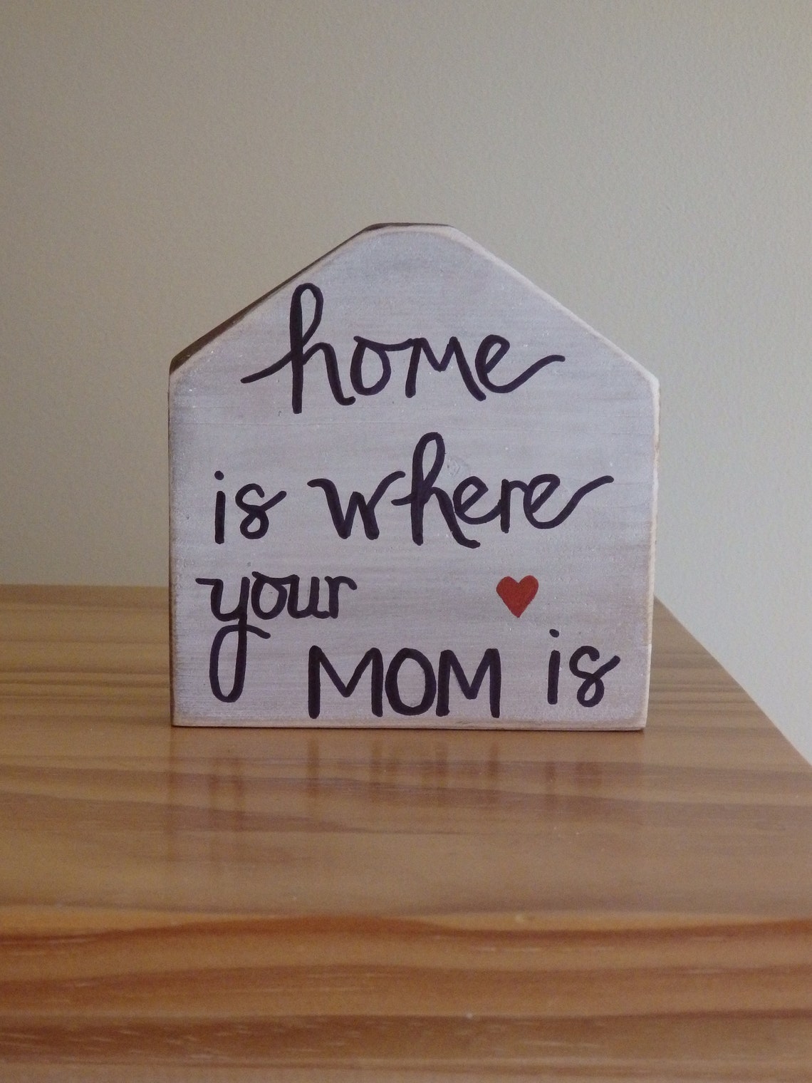 Home is Where Your Mom Is Wooden Sign Mother's Day Gift | Etsy