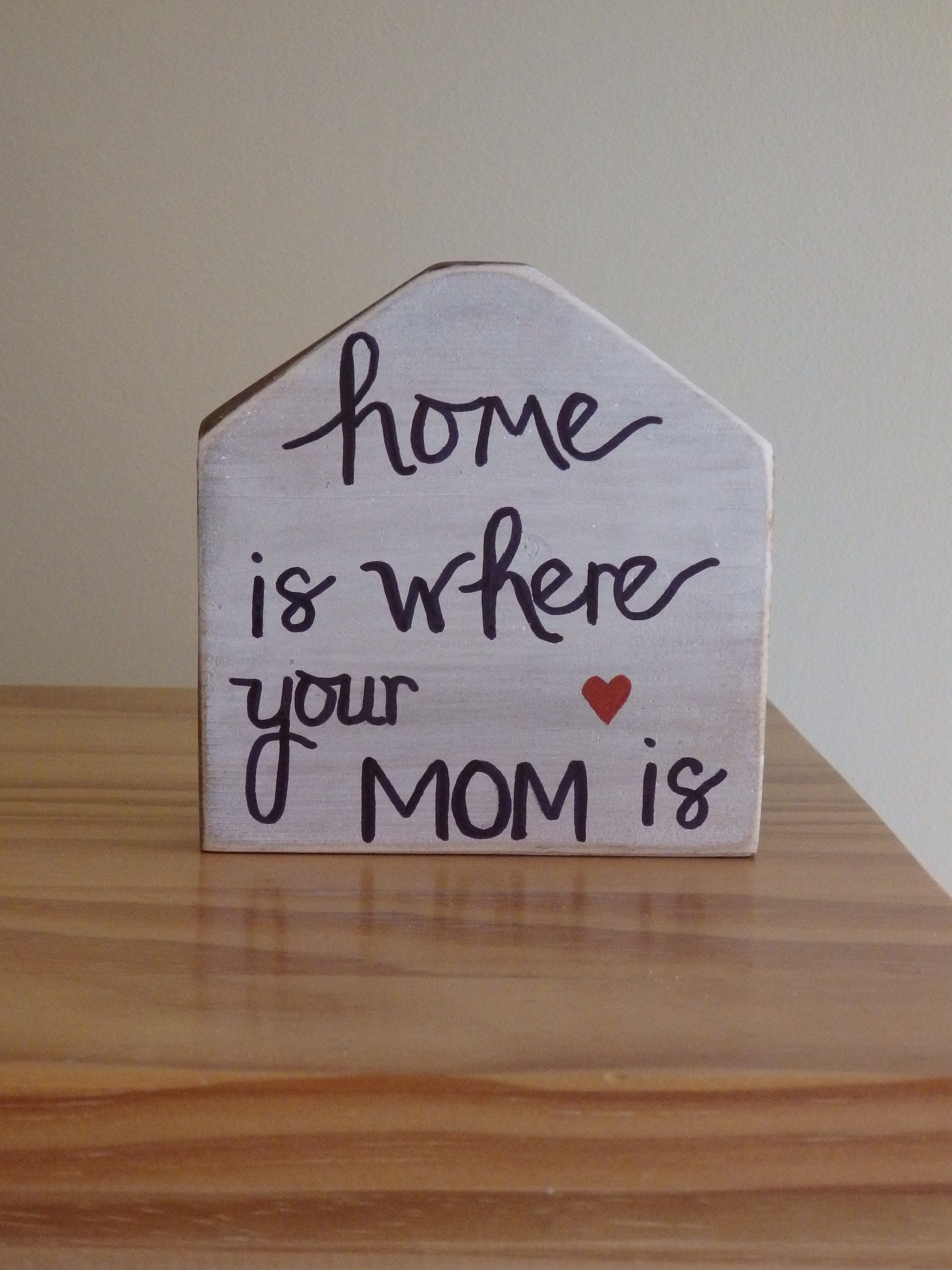 Home is Where Your Mom Is Wooden Sign Mother's Day Gift - Etsy