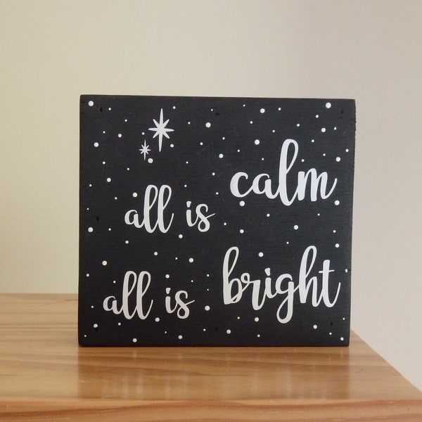 All is Calm All is Bright Sign - Etsy