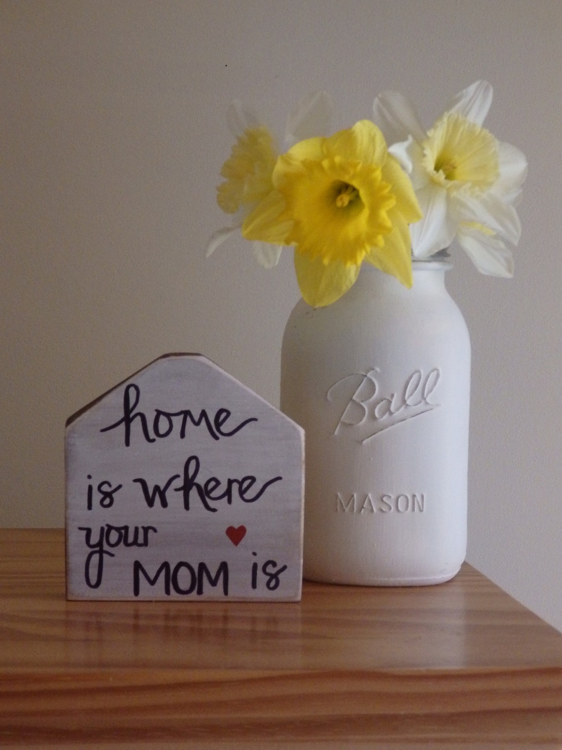 Home is Where Your Mom Is Wooden Sign Mother's Day Gift - Etsy