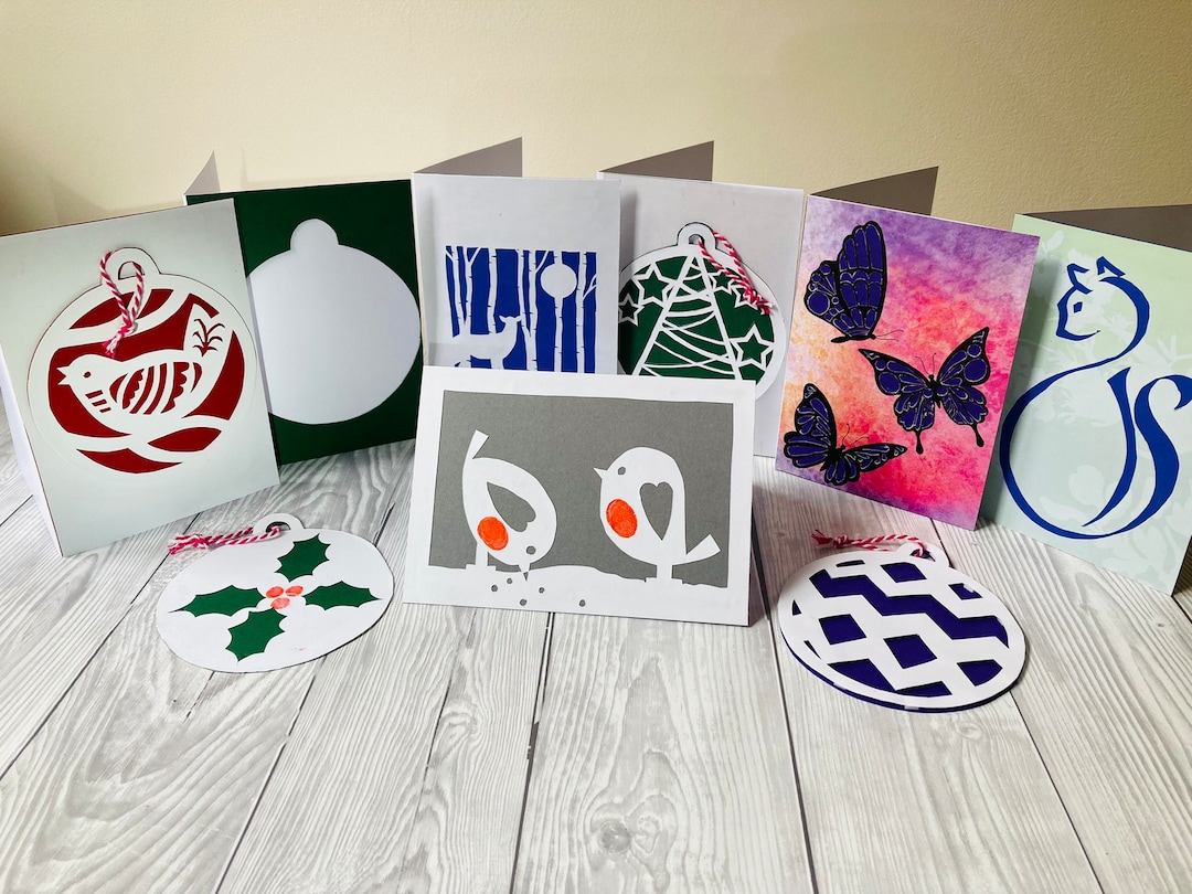 Paper Cutting Christmas Cards Craft Kit - Etsy UK