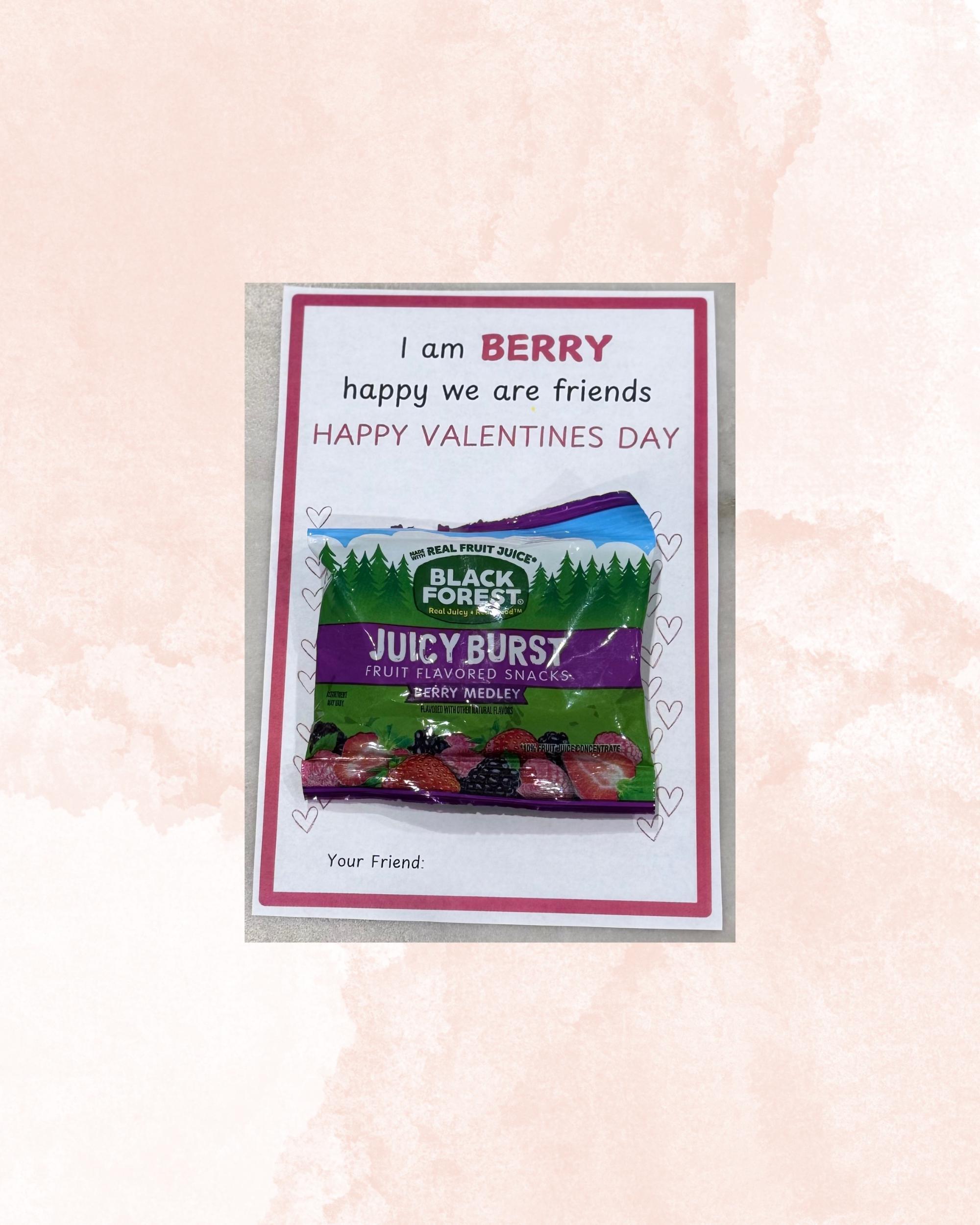 Fruit Snack Valentine's Day Printable | Vday Printable | Berry Happy ...