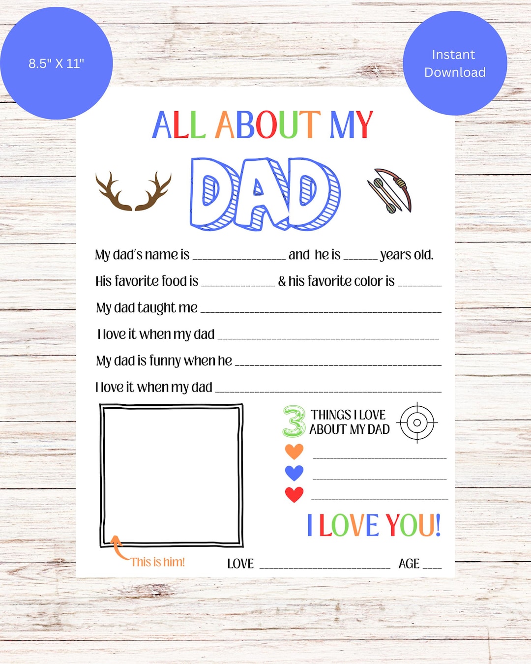 Fathers Day-all About My Dad -fathers Day Gift From Kids Interview- Dad ...