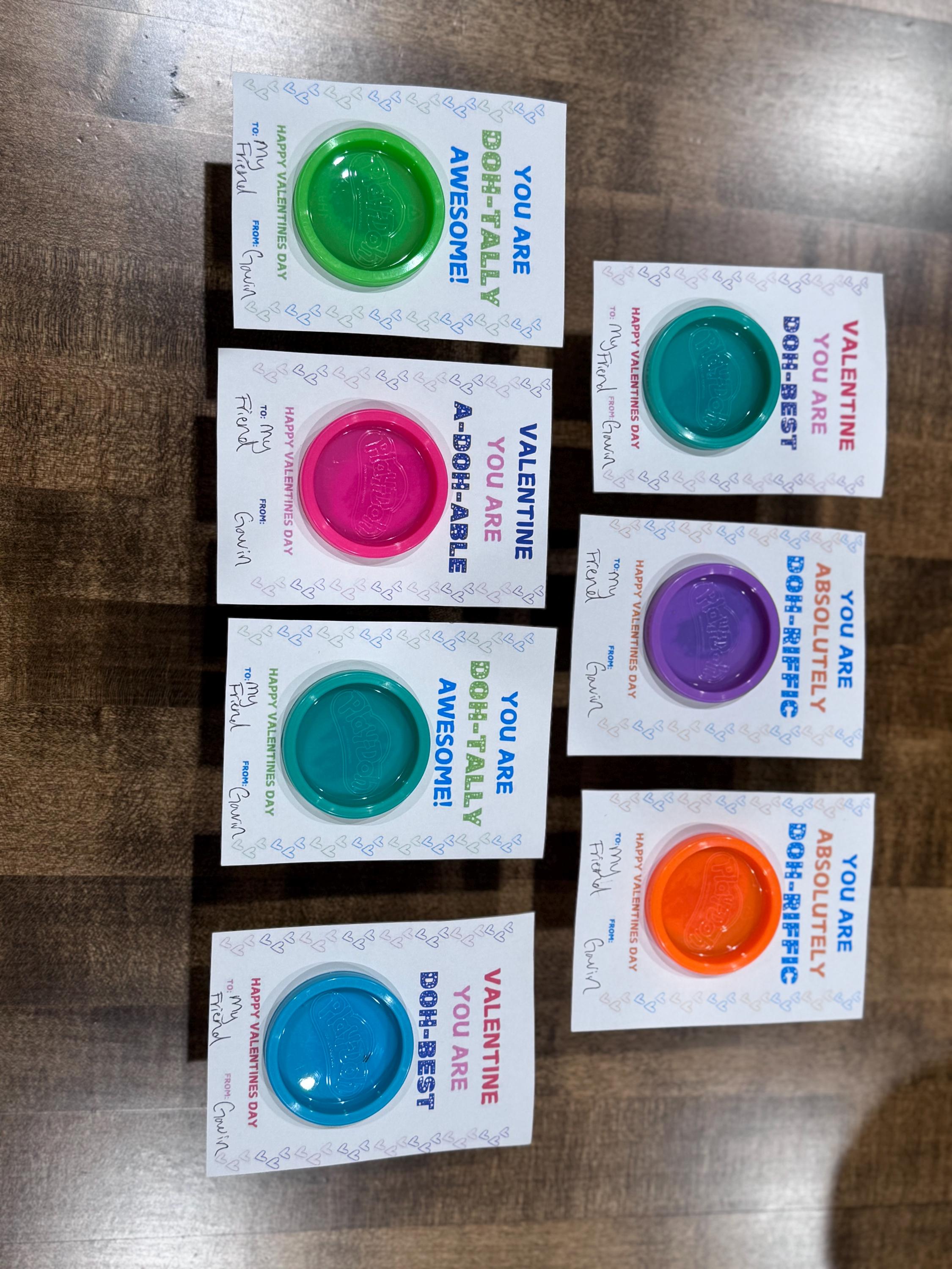 Play Doh Valentine Tag - Classroom Valentines - Non Candy Valentine's ...