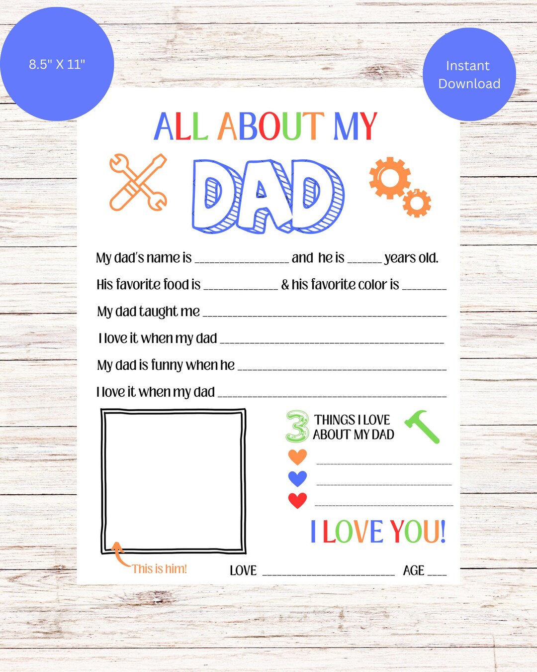 Fathers Day-all About My Dad -fathers Day Gift From Kids Interview- Dad ...