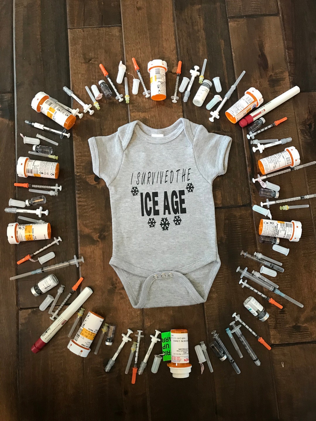 I Survived the Ice Age Onesie - IVF Onesie- IVF - Custom Baby Onesie ...