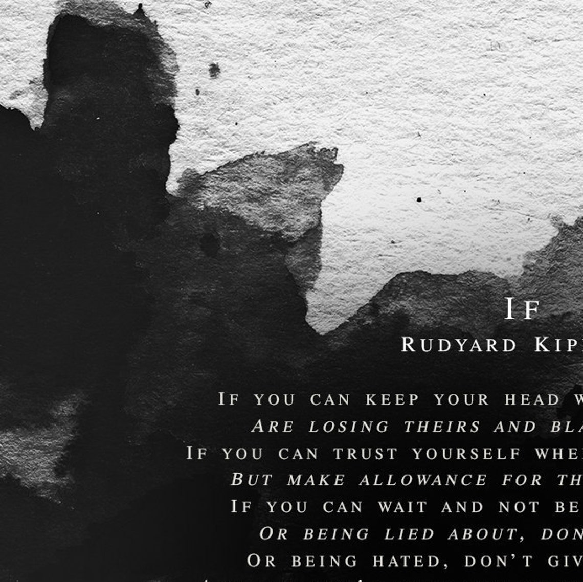 If by Rudyard Kipling Poem Quote Printable | Powder Blue - Etsy