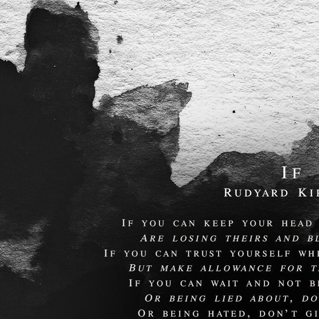 If by Rudyard Kipling Poem Quote Printable | Navy - Etsy