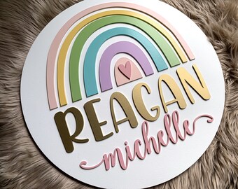 Rainbow Name Sign | Etsy