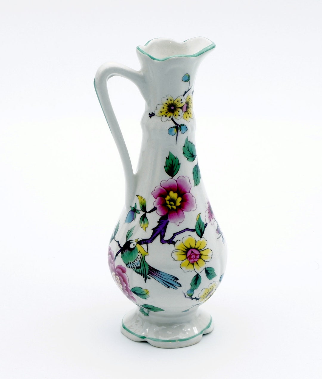 Chinese Rose Bud Vase Old Foley - James Kent - Hand Painted Porcelain ...
