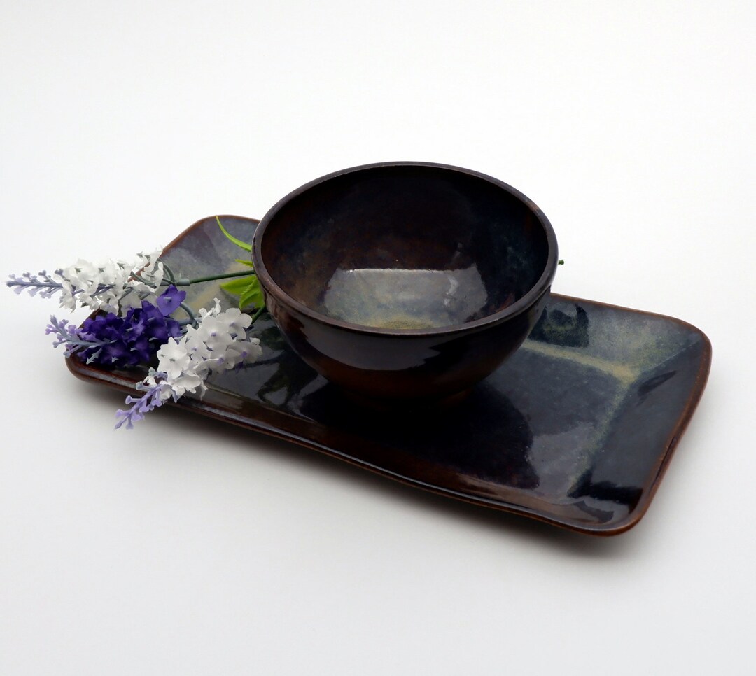 Stoneware Heavy Vintage Sandwitch Plate and Serving Bowl in New ...