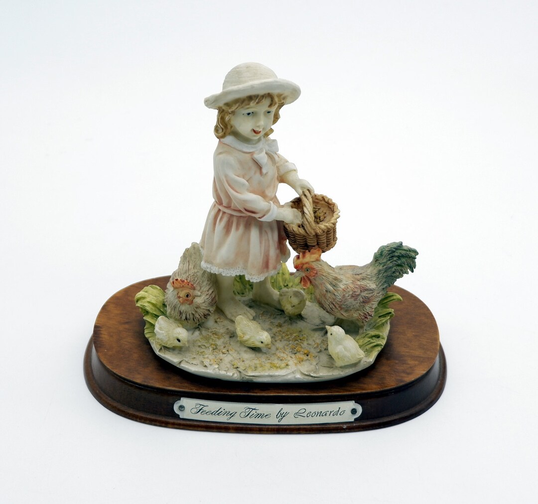 Leonardo Collection Porcelain Figurine - Feeding Time - Girl Feeding ...