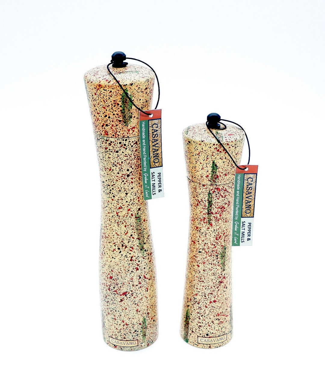 Pepper Grinders 2 Solid Wood Salt and Pepper Mills With Ceramic Grinder ...