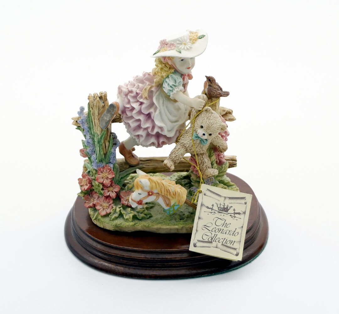 Leonardo Collection Fiona Girl on a Fence Playing With Toys Figurine ...