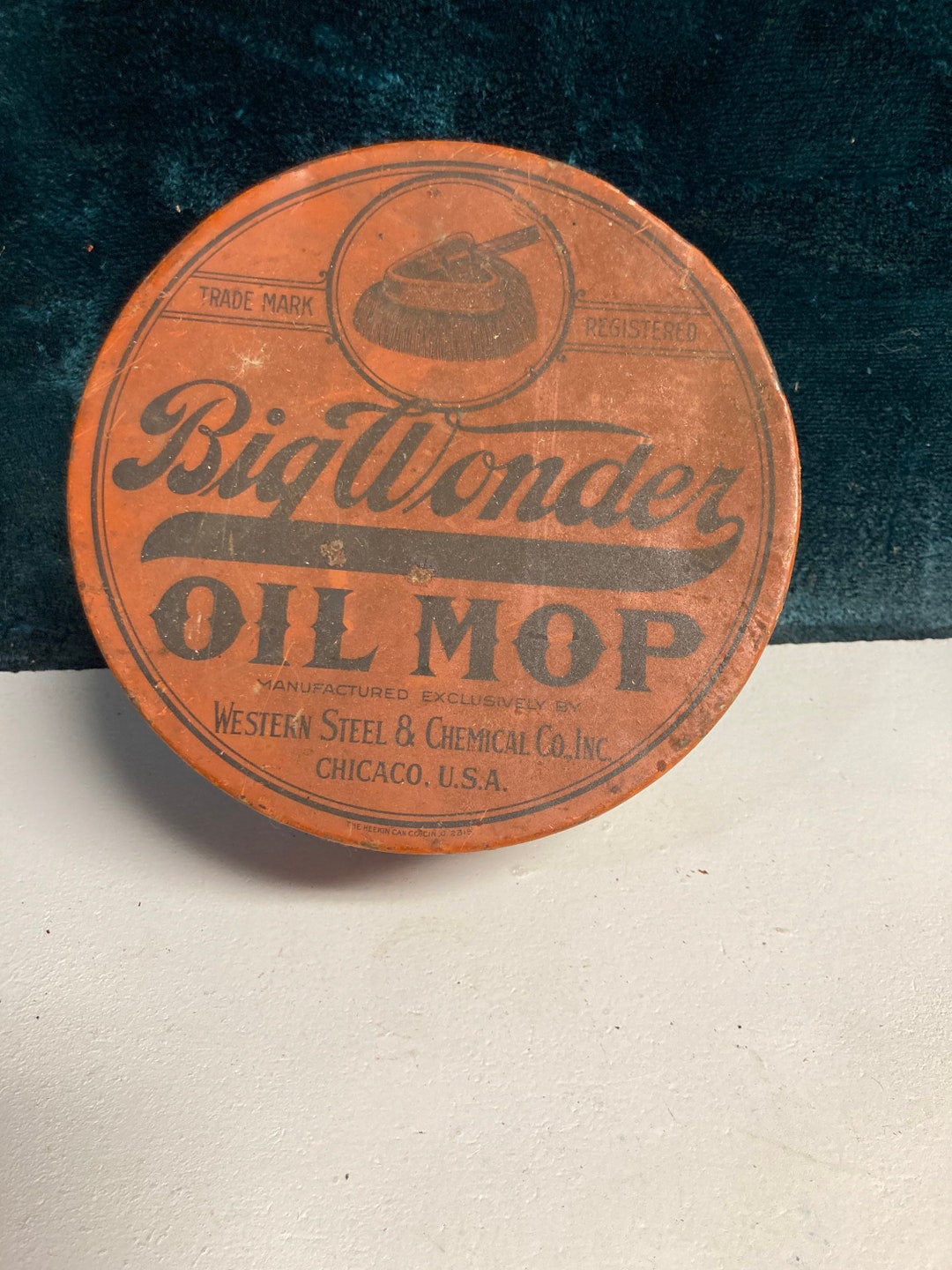 Big Wonder Oil Mop Tin Western Steel and Chemical Co Inc. Chicago USA ...