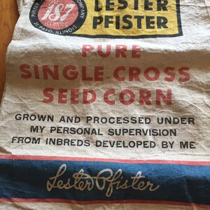 Lester Pfister Pure Single Cross Seed Corn Sack - Etsy
