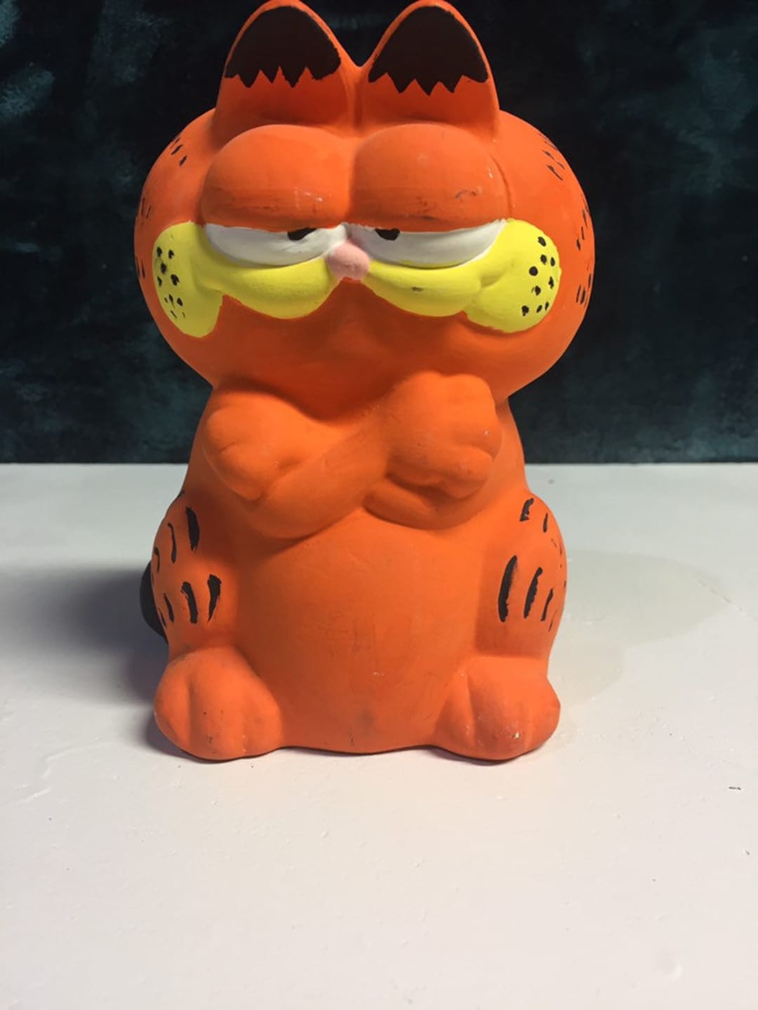 Ceramic Hand Painted Garfield Figure - Etsy