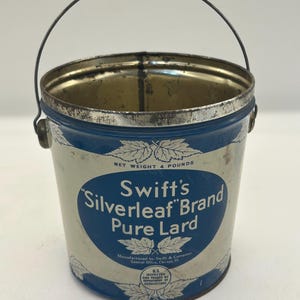 Swift Silverleaf Brand Pure Lard Chicago Ill. 4 Pound Tin - Etsy