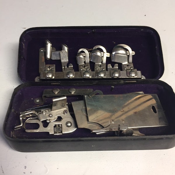 Metal Sewing Machine Attachments in Box - Etsy