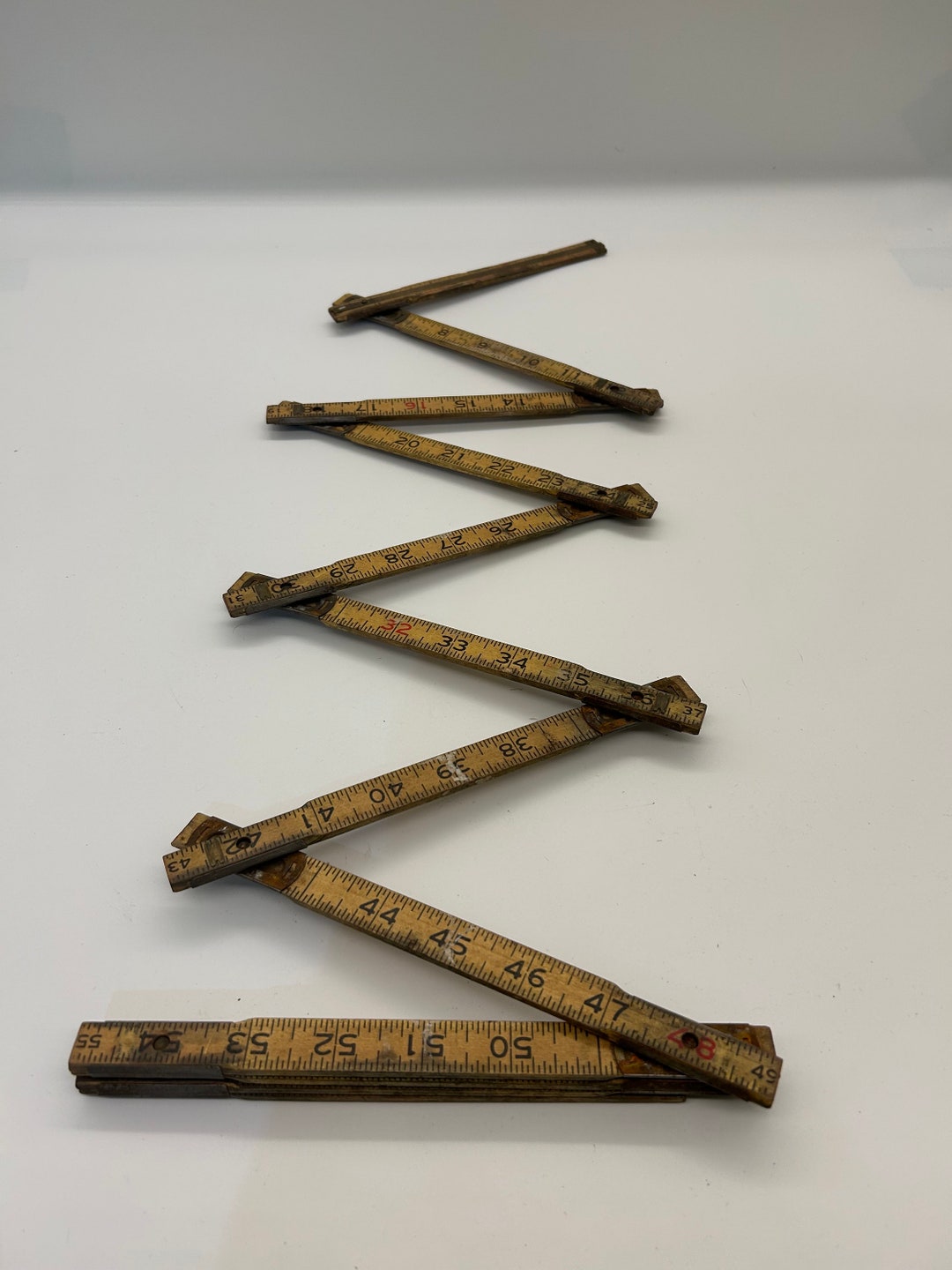 Lufkin Wood Folding Ruler Made is USA With Brass Slid Out - Etsy