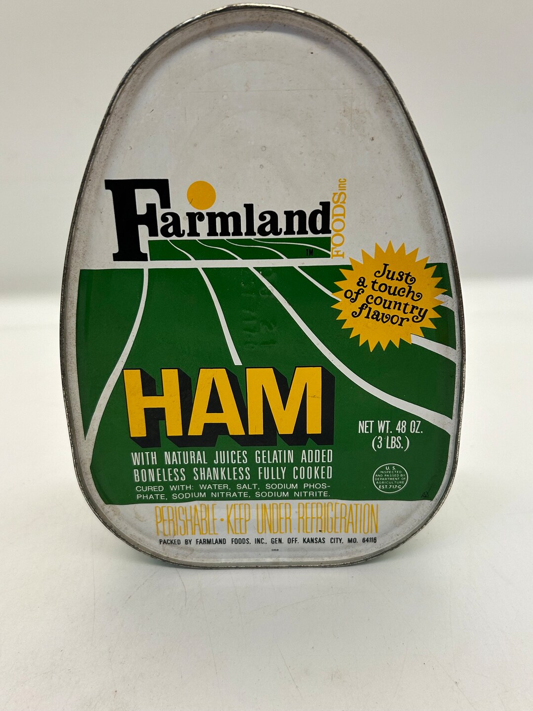Farmland Foods Inc. Just a Touch of County Flavor Ham Bank - Etsy