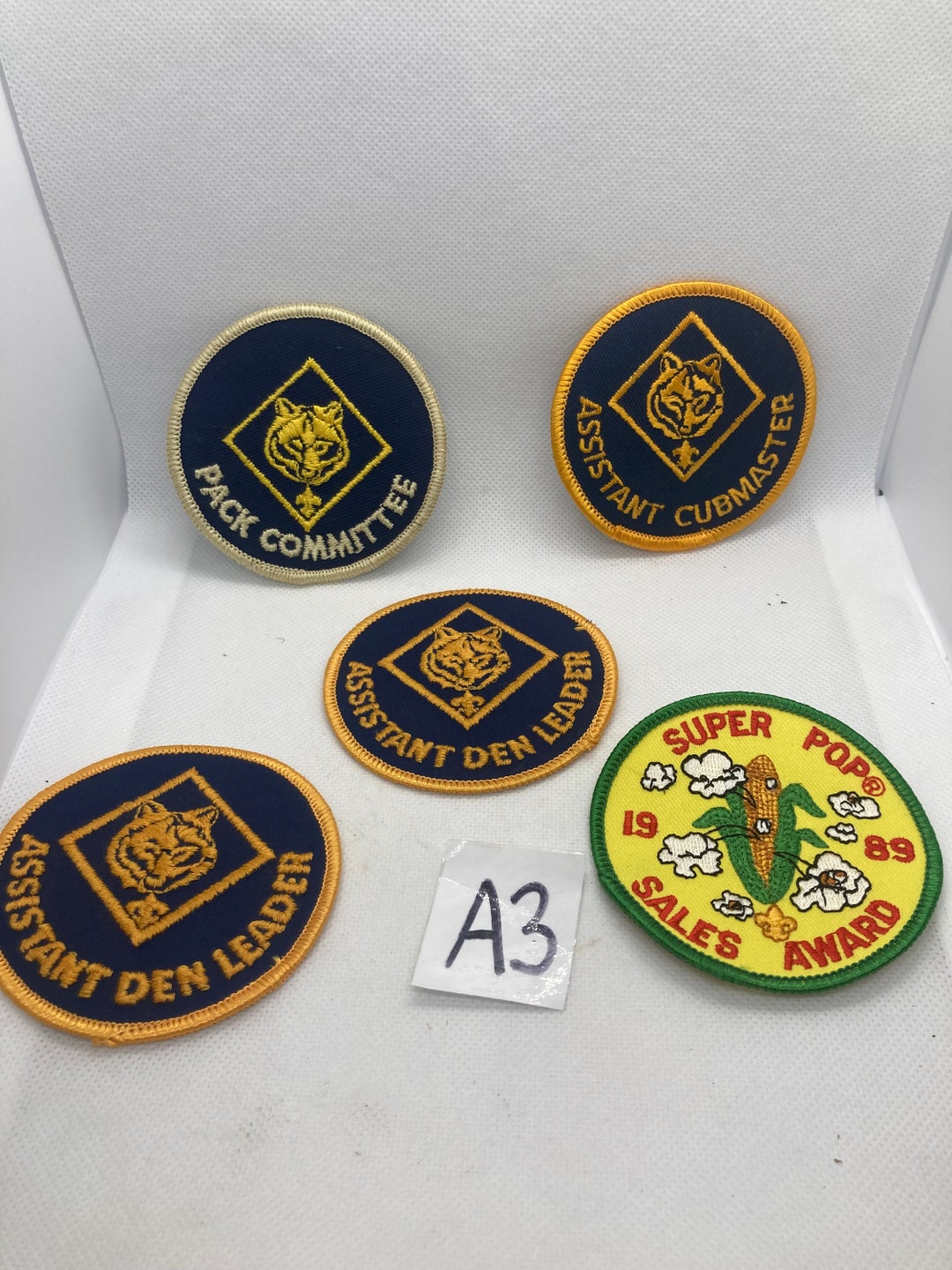 Cub Scout Patch Group 1989 Popcorn Patch and Den / Assistant Den Leader ...