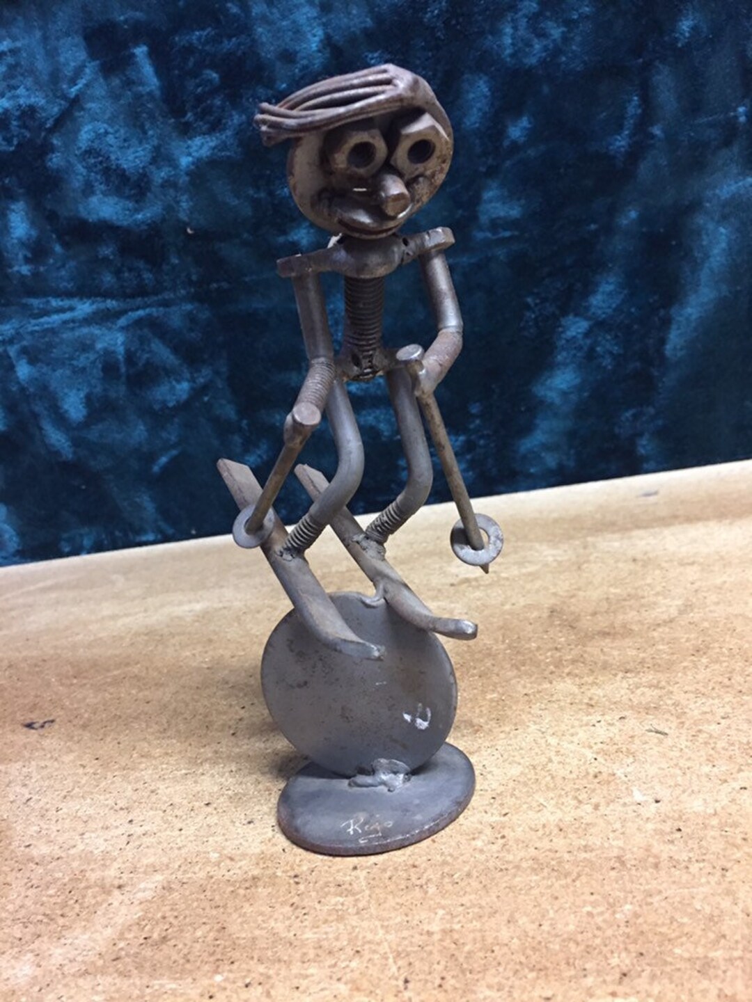 Metal Art Nut Bolt Skiing Figure - Etsy