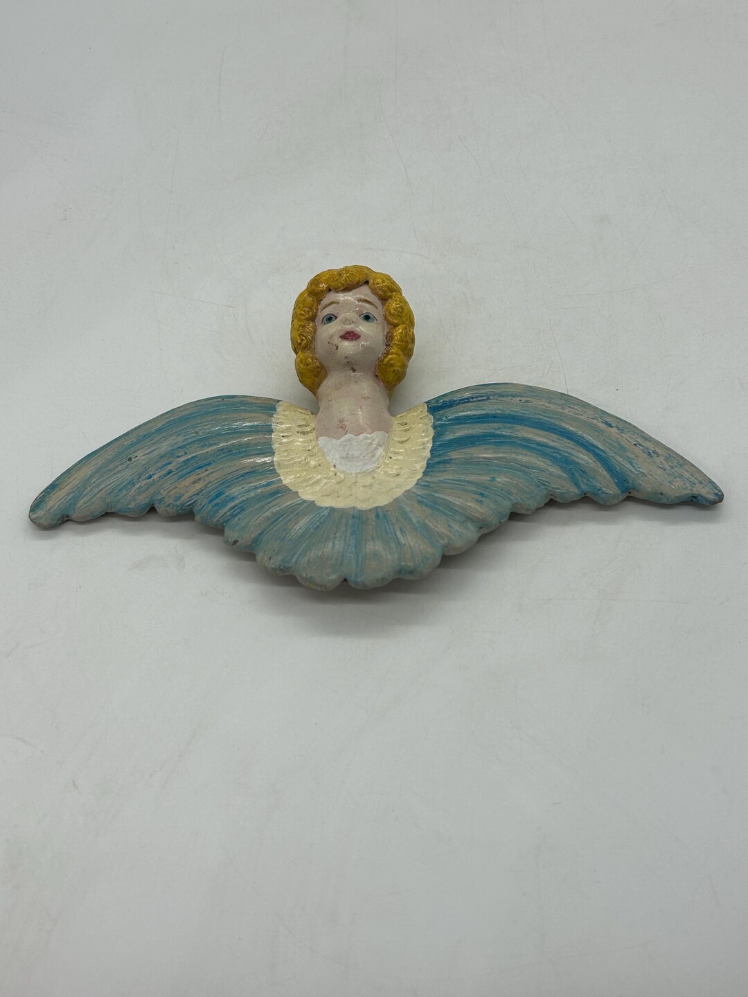 Plaster Angel Head With Spread Wings Vintage Wall Hanging - Etsy