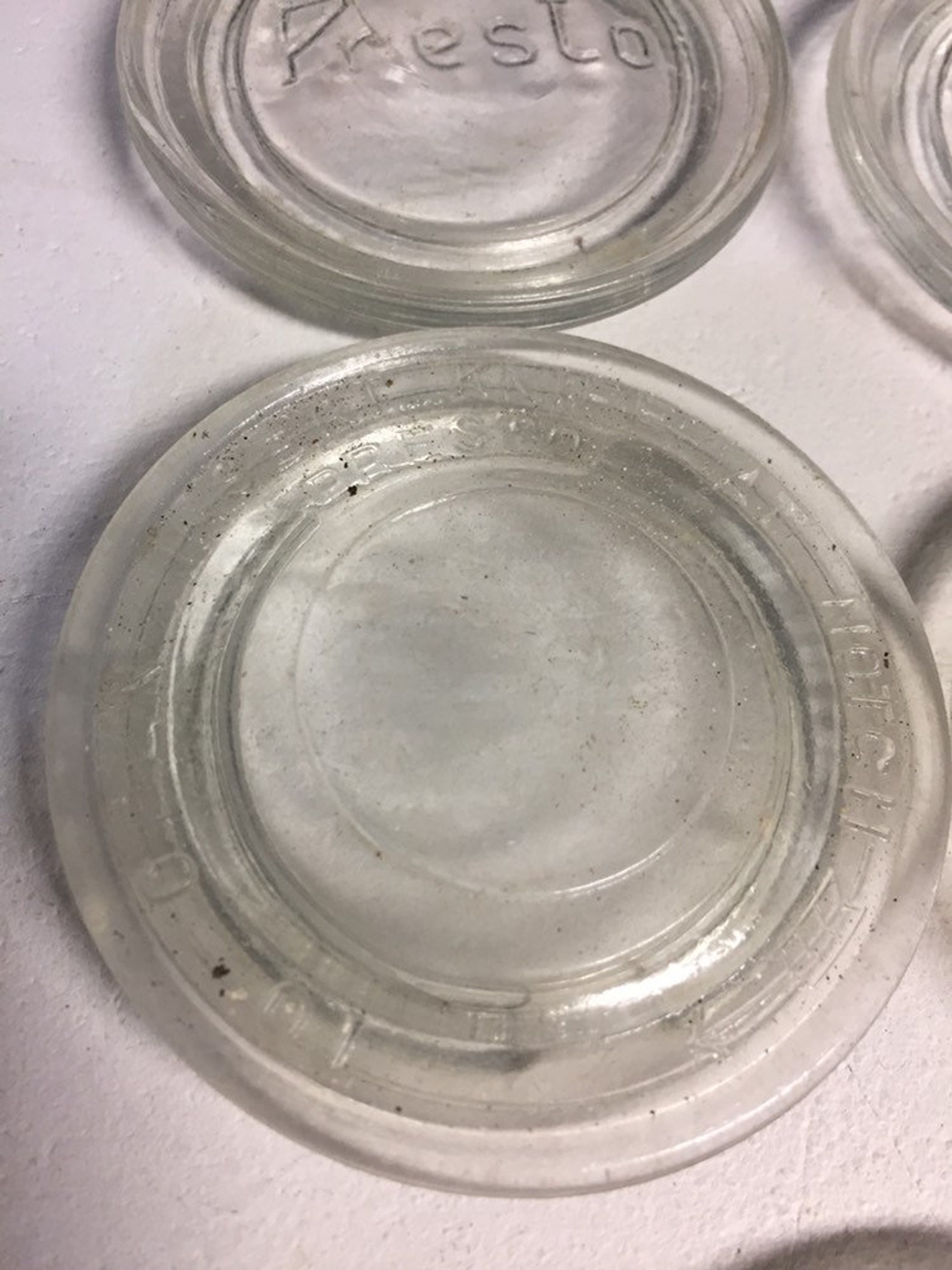 Small Mouth Canning Glass Lids Group of 5 | Etsy
