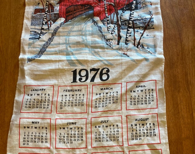 1976 Cloth Wall Hanging Year Calendar - Etsy