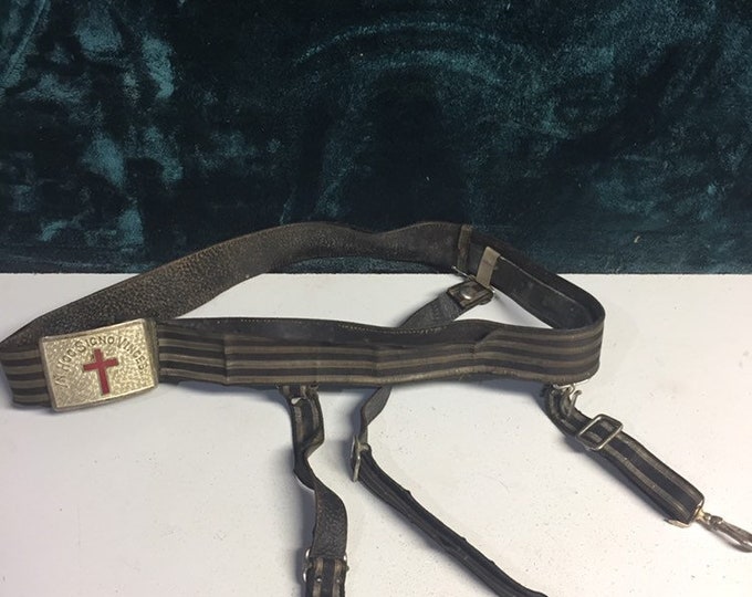 Knights Templar Sword Belt Made by Lilley Co Columbus Ohio IDENTIFIED ...