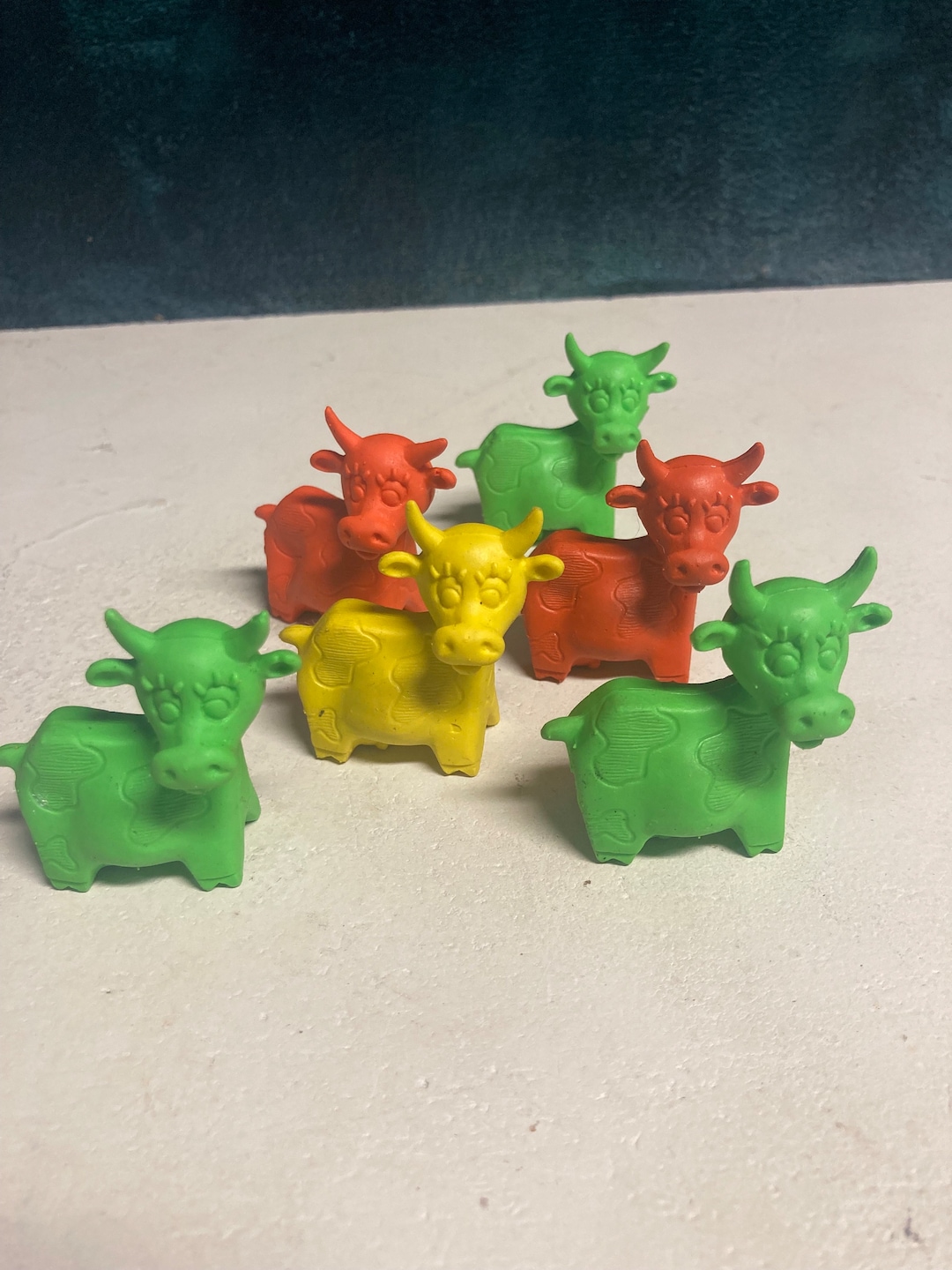 Diener 1967 Cow Figure Erasers - Etsy