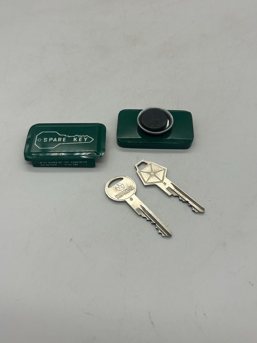 Vintage Magnetic Hide A Key Spare Key Holder With A Vintage Set of ...