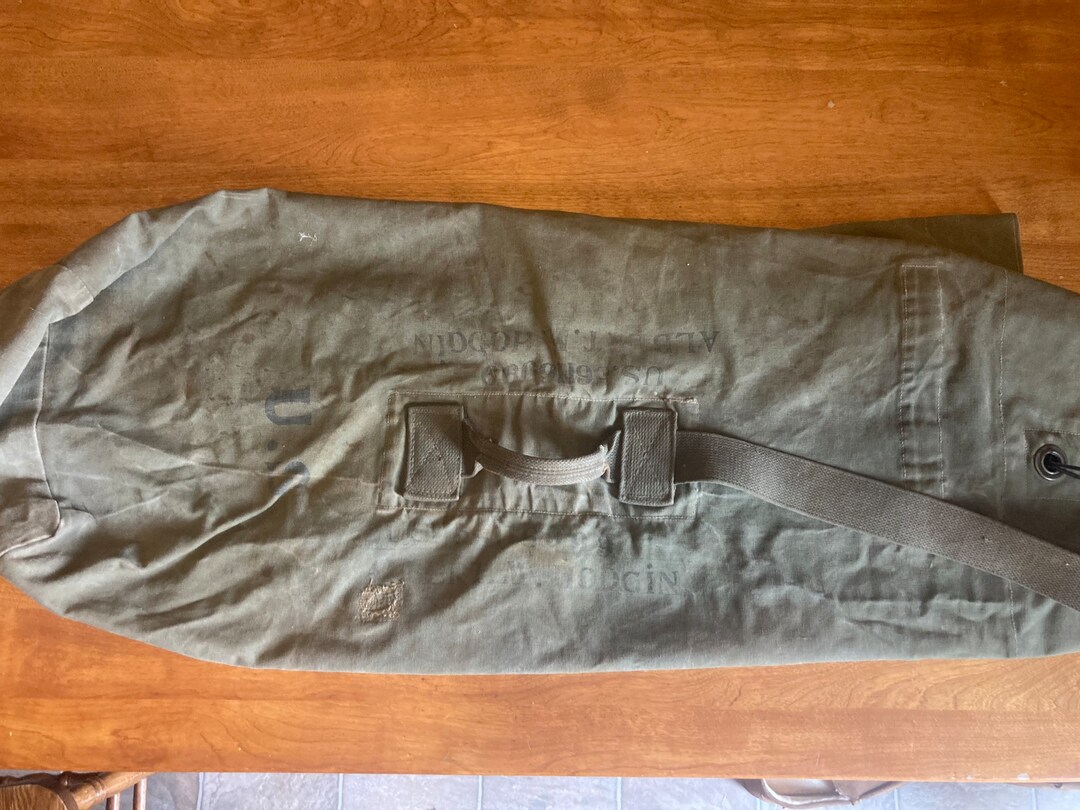 WW2 US Double Stenciled Identified Duffle Bag / Over Seas Bag - Etsy