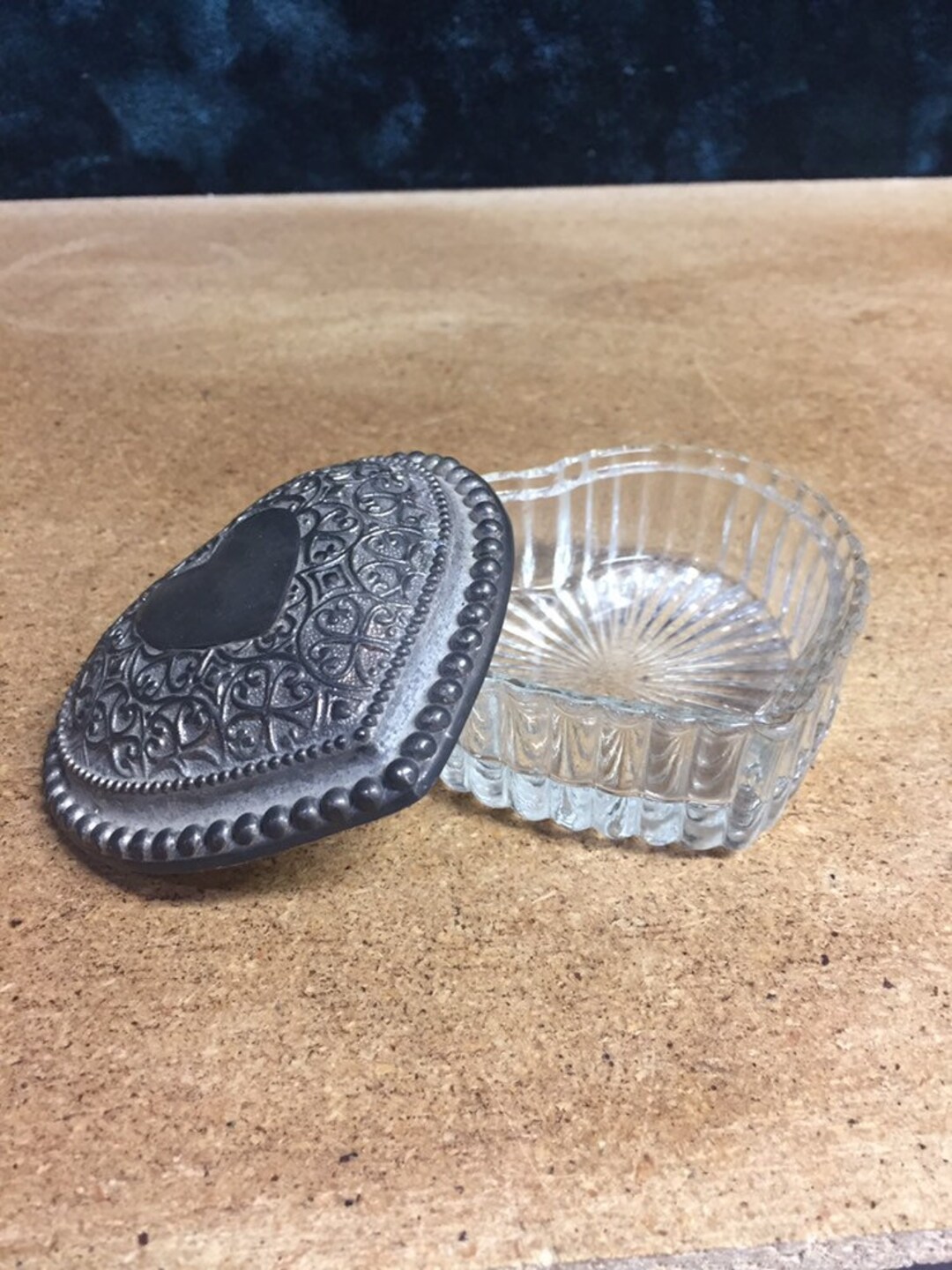 Cut Crystal Heart With Pewter Lid - Etsy