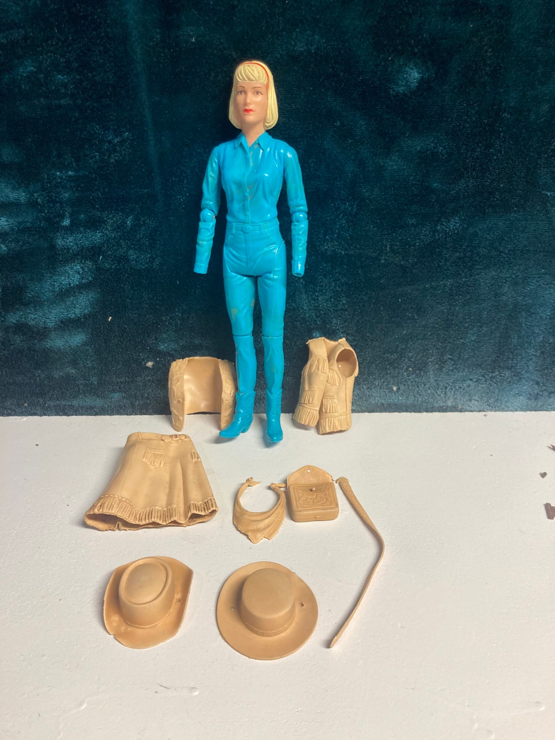 Johnny West Marx Figure Josie and Accessories - Etsy