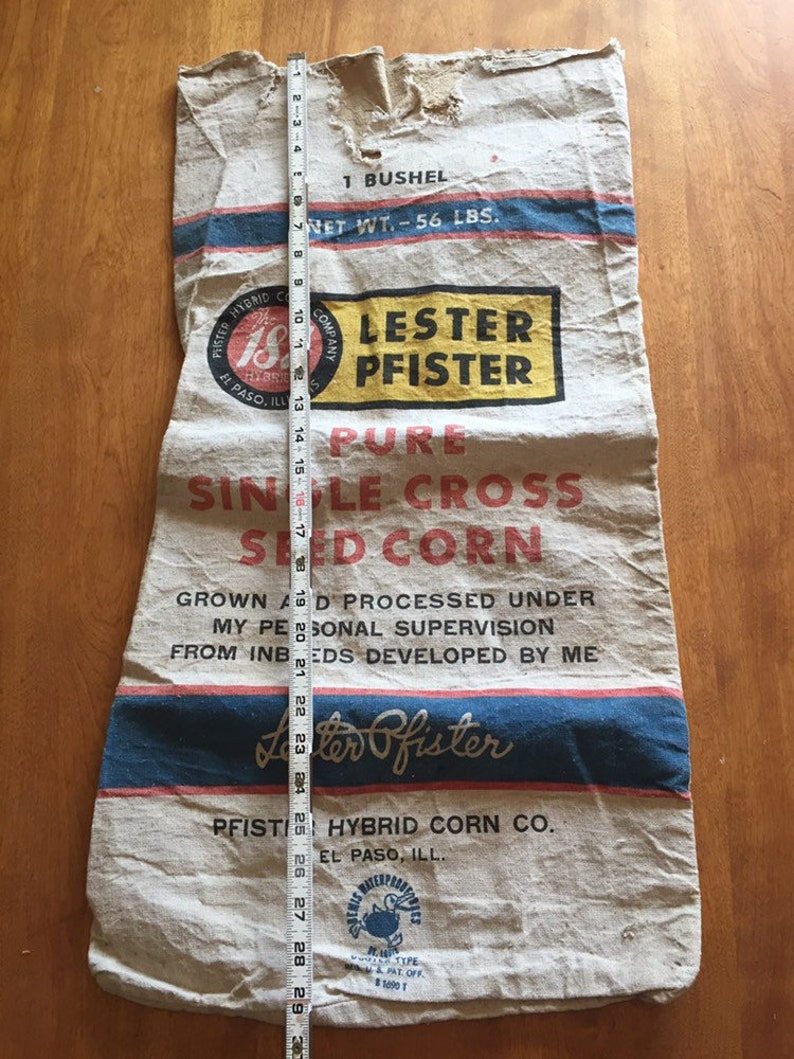Lester Pfister Pure Single Cross Seed Corn Sack - Etsy