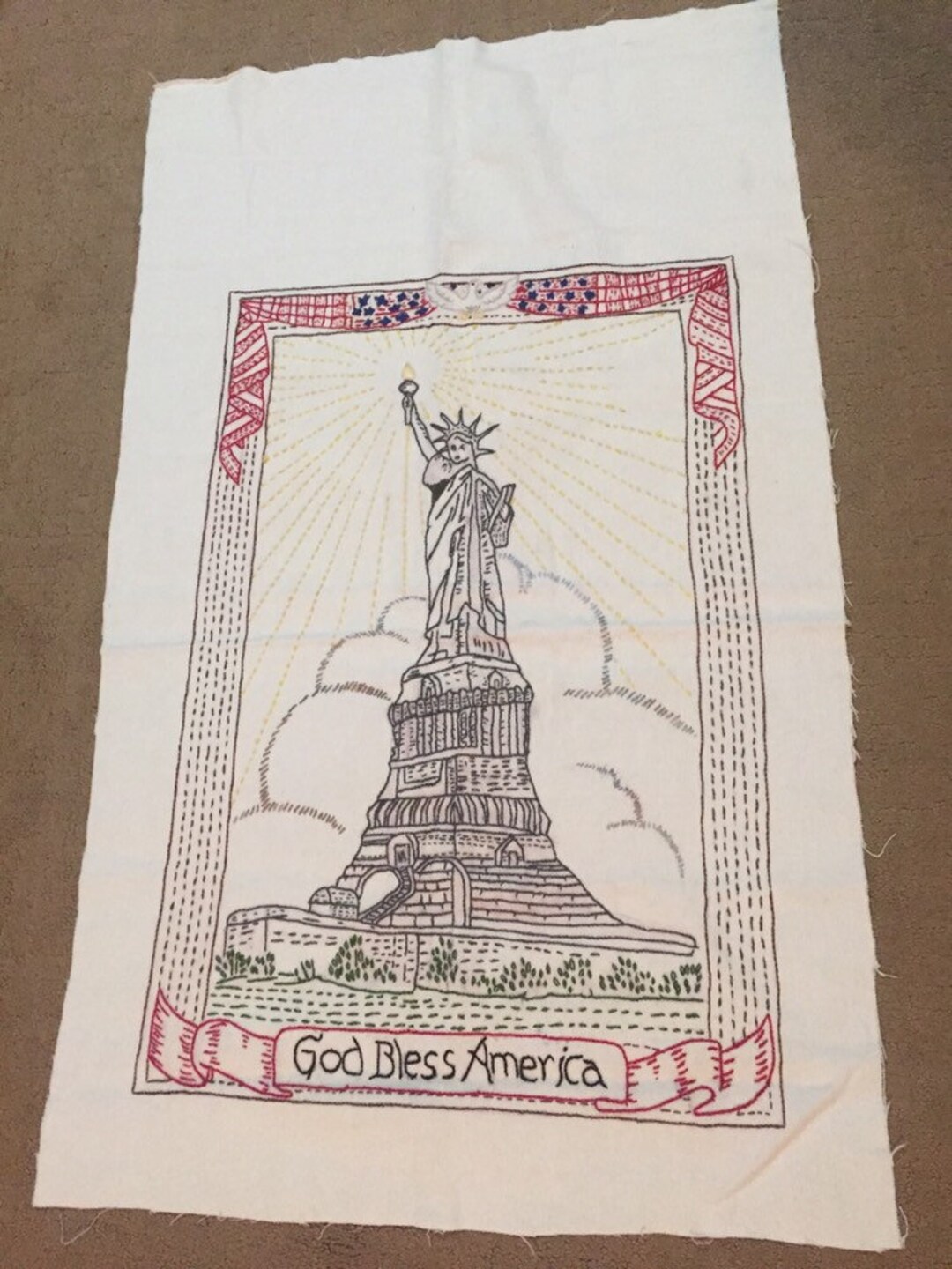 Needle Point Statue of Liberty Large Size - Etsy