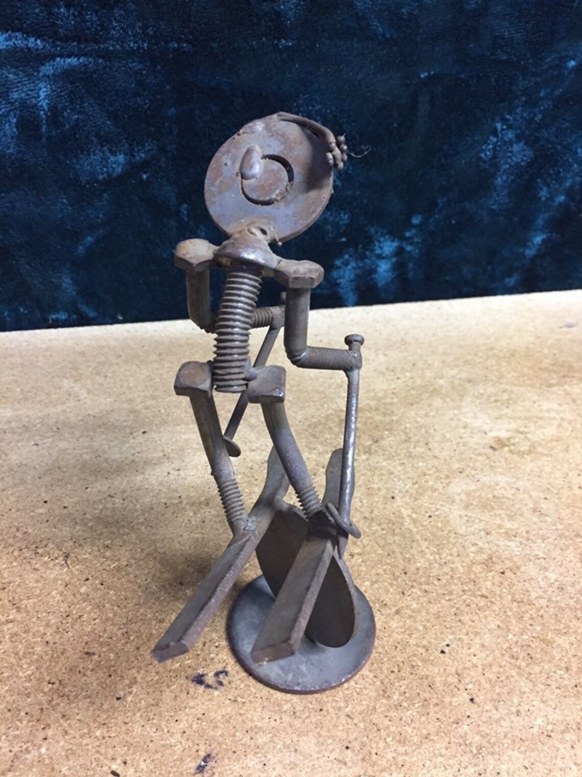 Metal Art Nut Bolt Skiing Figure | Etsy