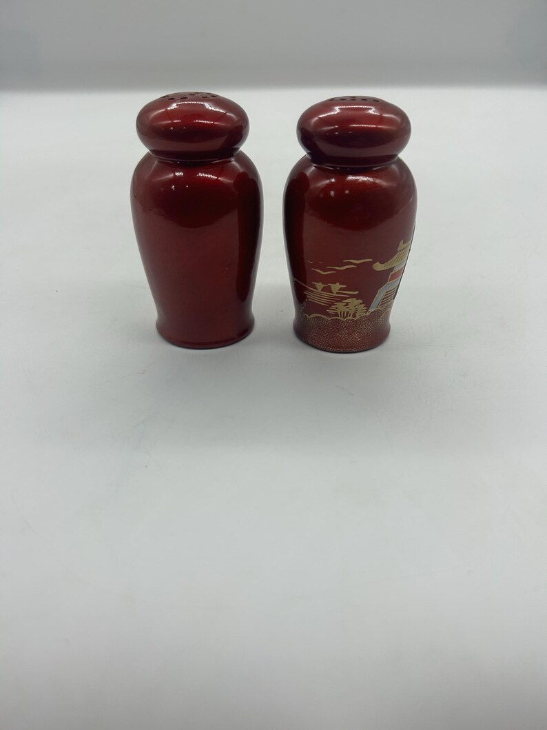 Made in Japan Traditional Japanese Village Scene Porcelain Salt and ...