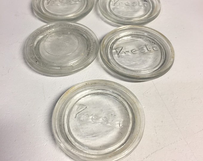 Small Mouth Canning Glass Lids Group of 5 - Etsy